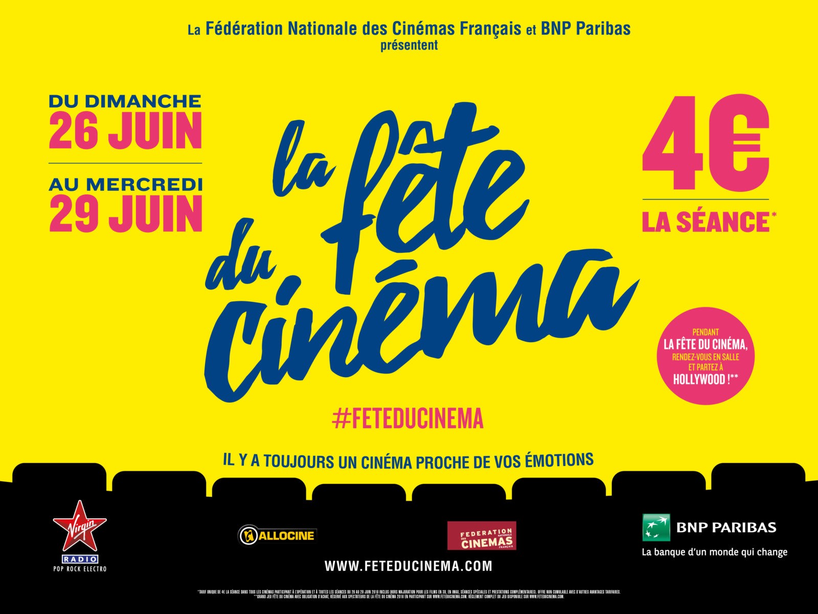 Du 24 au 29 juin : grande fête du cinéma 2016 - Profession Spectacle